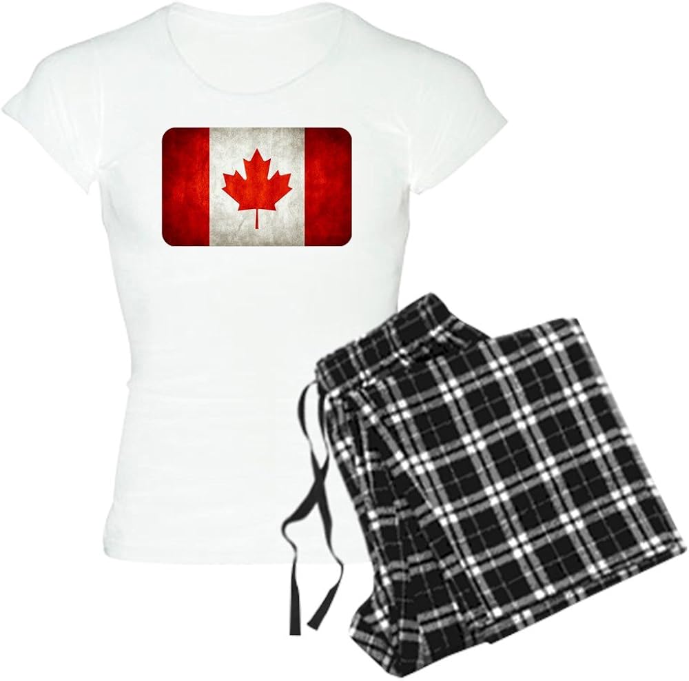 Amazon.com: Royal Lion Women's Light Pajamas Canadian Canada Flag ...