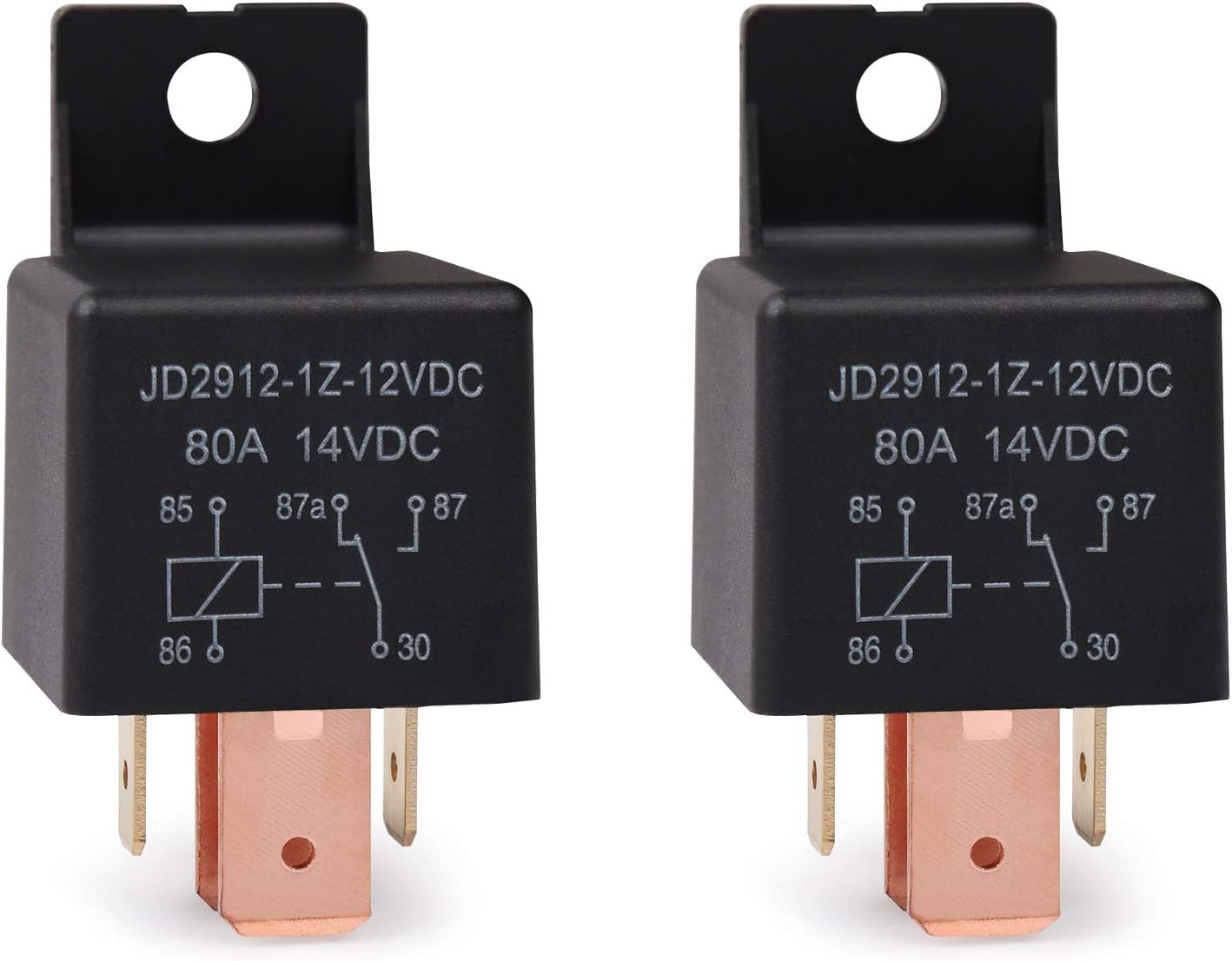 Ehdis® [2 Pack] 5-Pin JD2912-1Z-12VDC 80A 14VDC SPDT Truck Boat Van ...