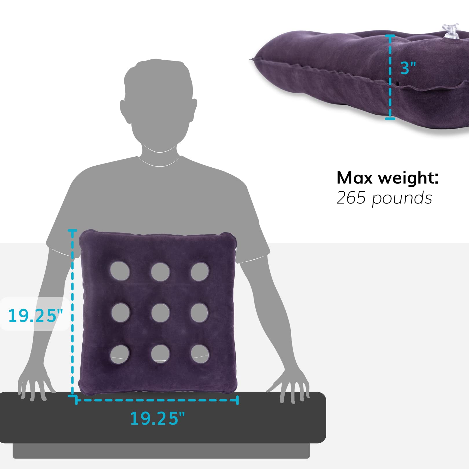 Mua BraceAbility Inflatable Seat Cushion - Portable Pressure Relief ...