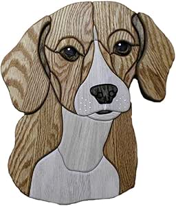 Amazon.com: Intarsia OAK WOOD CARVING COLLECTION Mosaic 12" BEAGLE ...