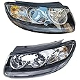 Amazon.com: PIAOYUE - For 2007 2008 2009 2010 2011 2012 Hyundai Santa Fe 6Pin Halogen Headlight ...