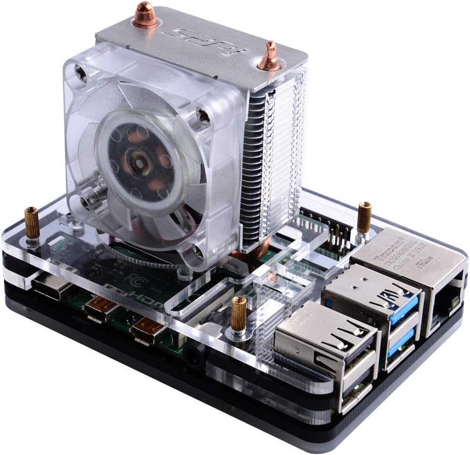 GeeekPi Raspberry Pi 4 Case with ICE Tower Cooler CPU Cooling Fan ...