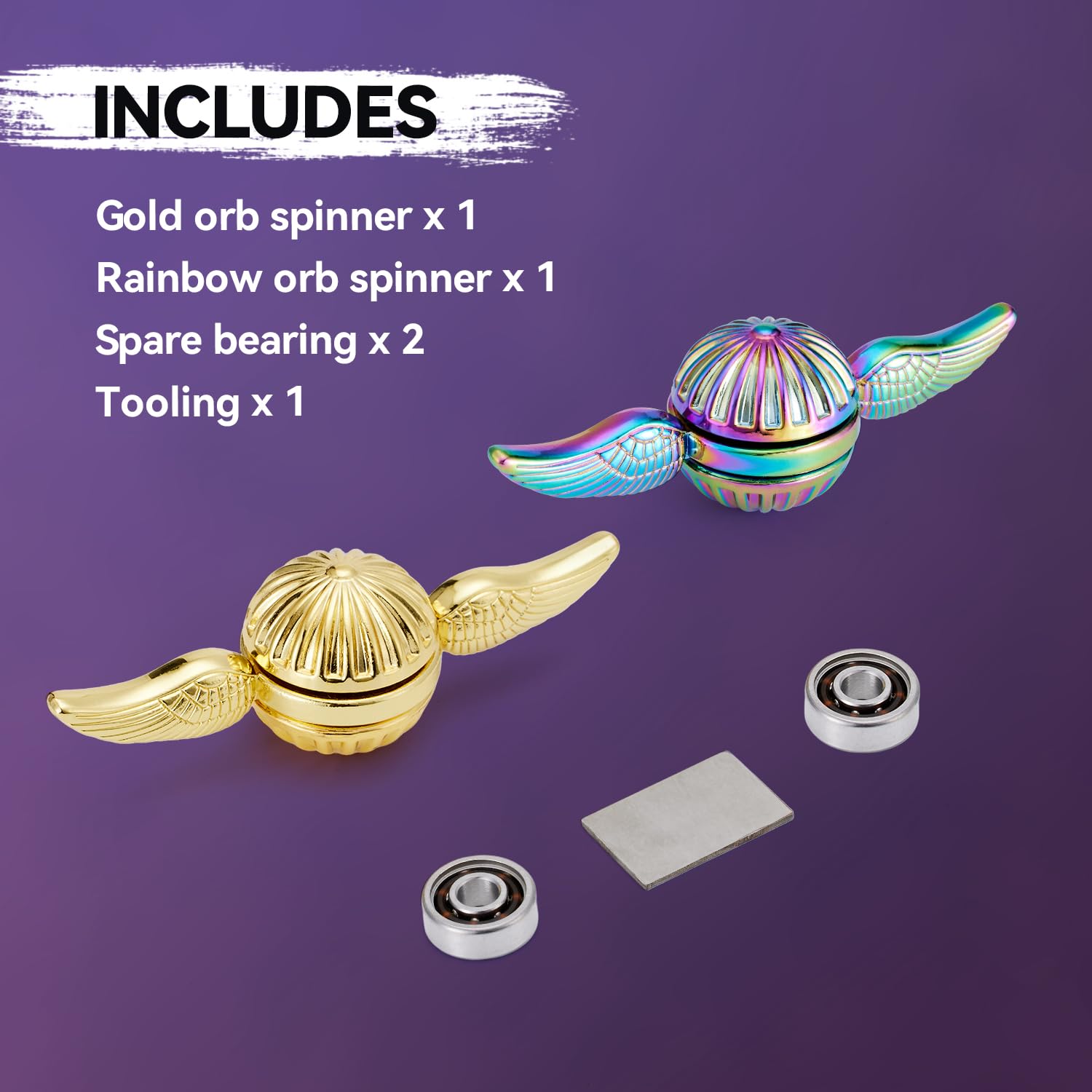 Mua 2-Piece Set Metal Orb Fidget Spinner Toys for Kids,Cute Anxiety ...