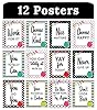 Schoolgirl Style Black, White & Stylish Brights 8.5" x 11" Motivational ...