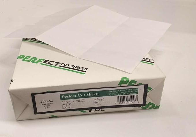 21,59 cm x 27,94 cm tamaño carta, papel perforado láser en blanco de ...