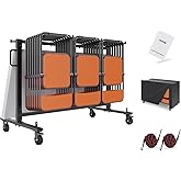 Amazon.com: Folding Table And Chair Cart, Folding Round Table Dolly ...