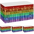 Amazon.com: 4 Packs Pride Rainbow Table Skirts- 110" x 30" LGBT Rainbow ...