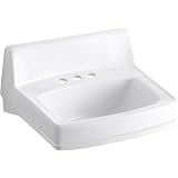 KOHLER K-2031-0 Greenwich Wall-Mount Bathroom Sink, White - Wall ...