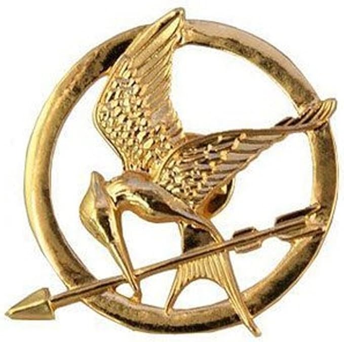 Oakhum Designs Hunger Games 18 K Golden Katniss Mockingjay Brooch/Pin ...