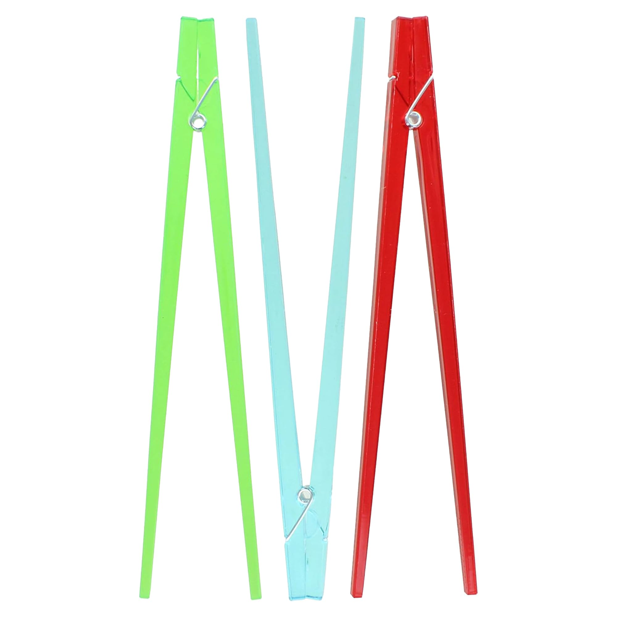 Set of 3 Plastic Chopsticks with Spring-Loaded Clothespin Design – Easy ...