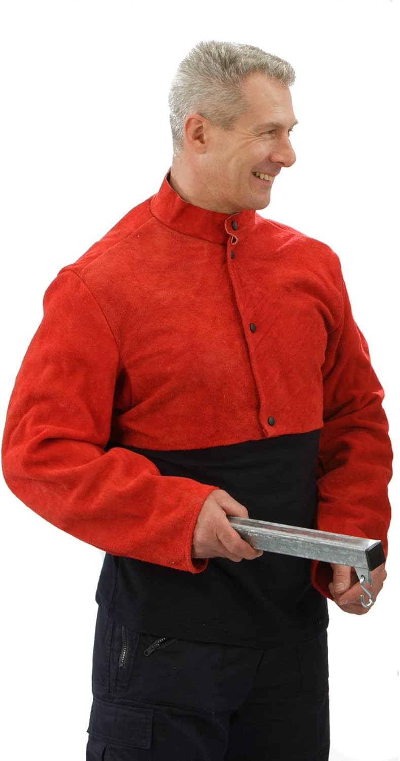 Welding Jacket, Half Jacket, Heavy Duty, Fire Retardant,XL – BigaMart