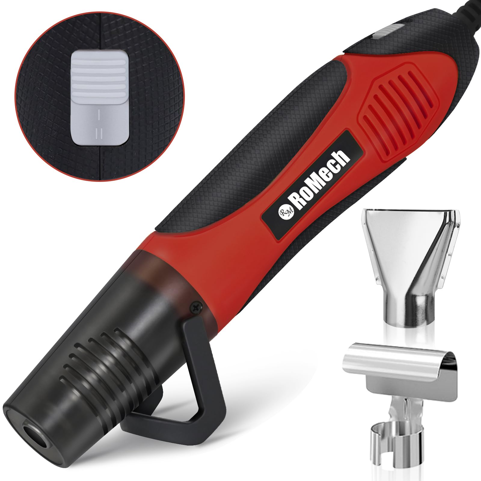 **SEE NOTES** ROMECH 350W Heat Gun with 2 Nozzles, Dual Temp Heat Gun ...