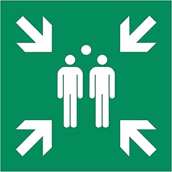 Schild Sammelstelle | Alu 40 x 40 cm | gemäß DIN EN ISO 7010 E007 ASR ...