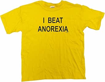 Amazon.com: I Beat Anorexia Men's Tee Shirt 6XL-Yellow: Clothing