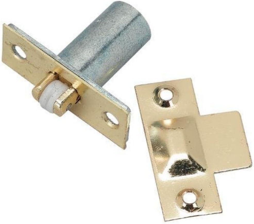 Adjustable Roller Bolt Door Catch Polished Brass Finish: Amazon.co.uk ...