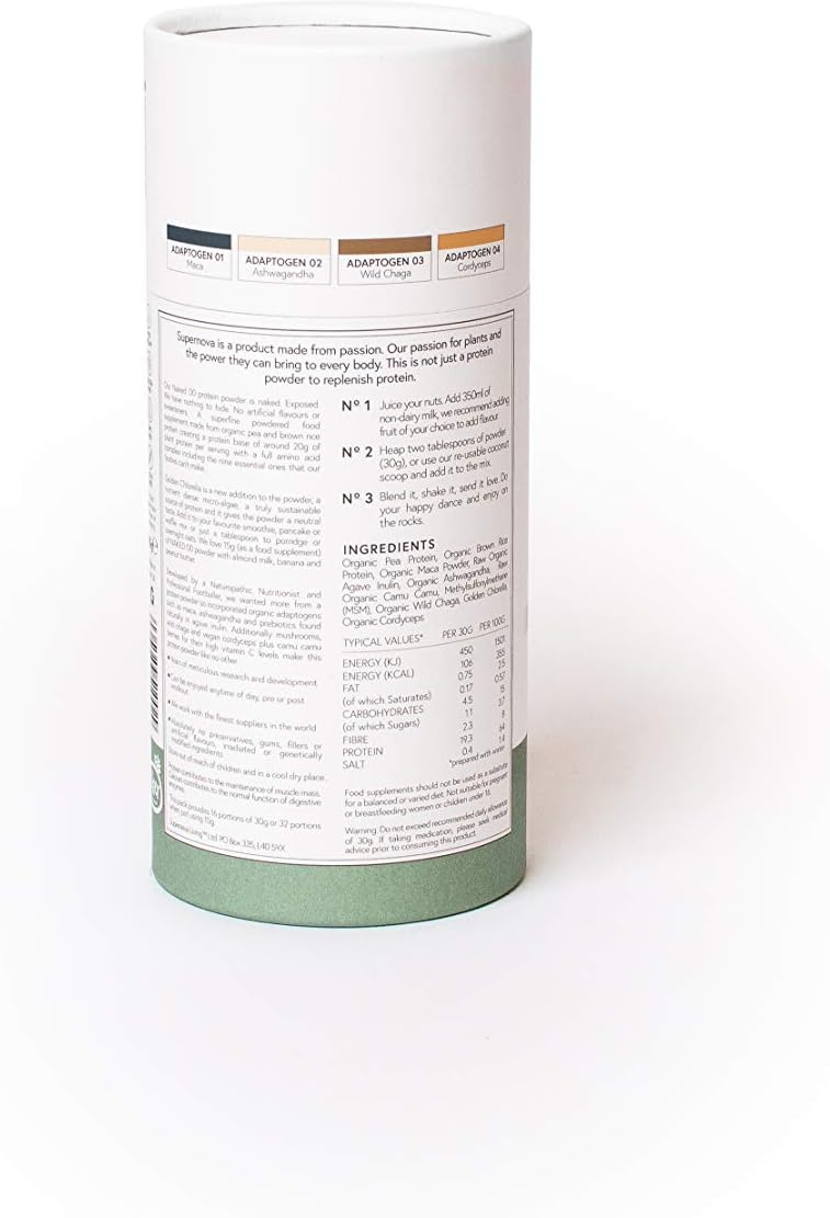 Supernova Living Vegan Unflavoured Plant-Based Protein Powders – Naked ...