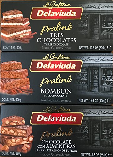 Buy Delaviuda Turron Praline 3 Bars Pack: 1 Bar Of Three Chocolate (10. ...