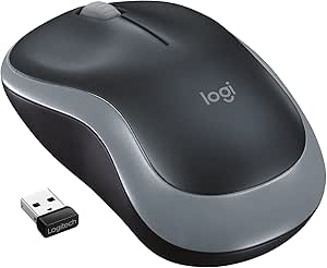 Logitech M185 Wireless Mouse, 2.4GHz with USB Mini Receiver, 12-Month ...
