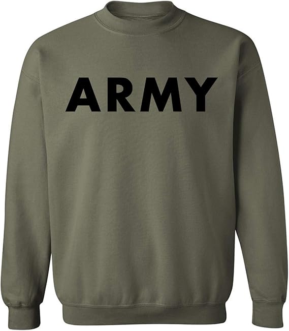 Amazon.com: Army Crewneck Sweatshirt in Military Green: Clothing