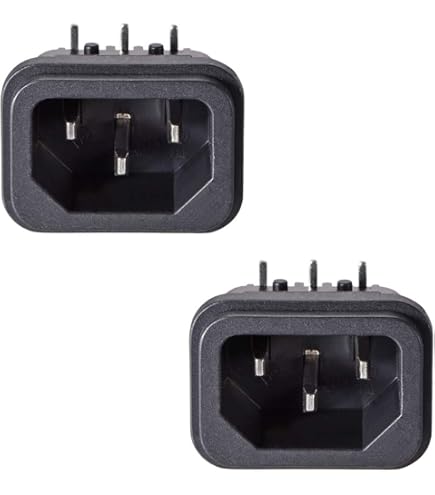 C13 Panel Mount Socket Uxcell C13 Panel Mount Plug Adapter 250V AC 10A ...