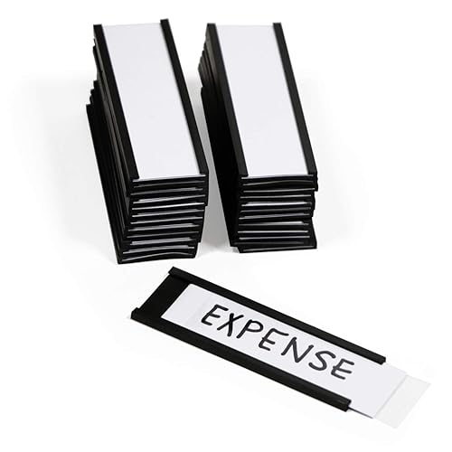 SmartSign Pack of 25 Magnetic"C" Channel Label Holders | 1" x 3" in ...