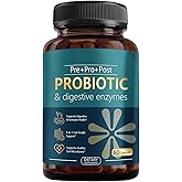 Amazon.com: Premium 4-in-1 Probiotic Prebiotic, Postbiotic & Digestive ...