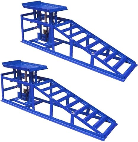 MCTECH Metal Vehicle Car Ramps With 2 Ton Hydraulic Jack Lift Car ...