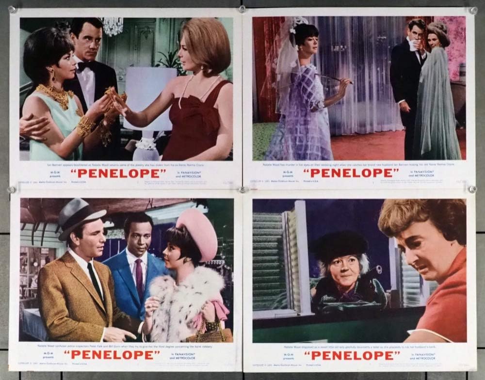 Penelope (1966) Original U.S. Scene Lobby Card Movie Posters Four 11x14 ...