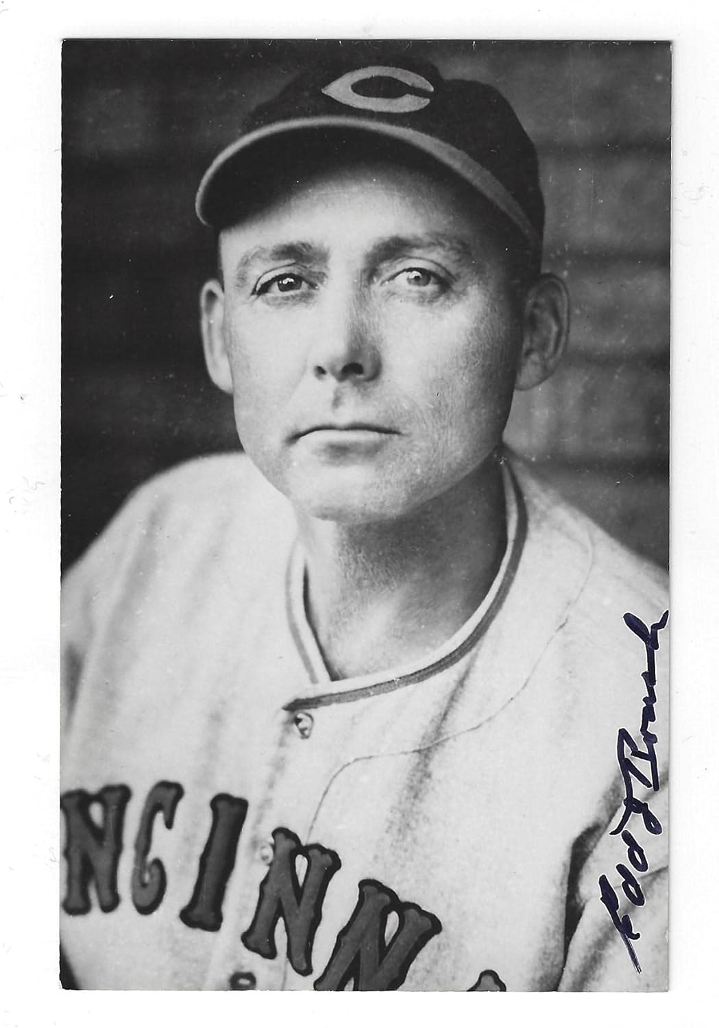 Autographed EDD ROUSH Cincinnati Reds BxW Rowe Post Card - MLB Cut ...