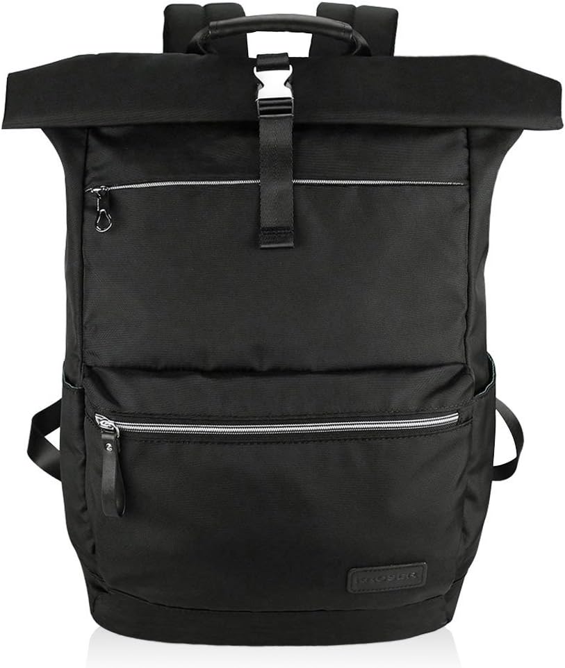 KROSER Laptop Rucksack Roll Top 17,3 Zoll groß Fahrradrucksack ...