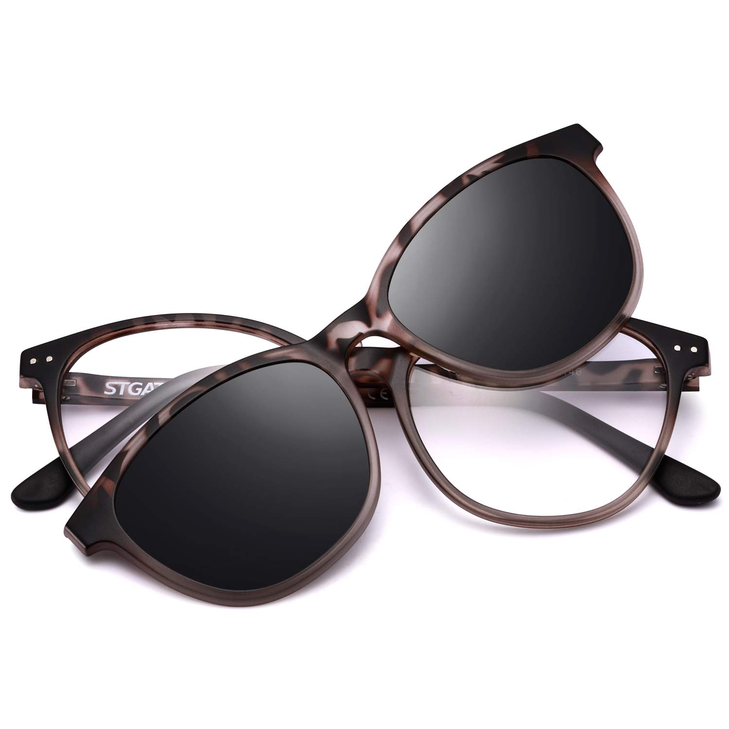 Buy STGATN Magnetic Polarized Clip On Sunglasses Vintage Lightweight 