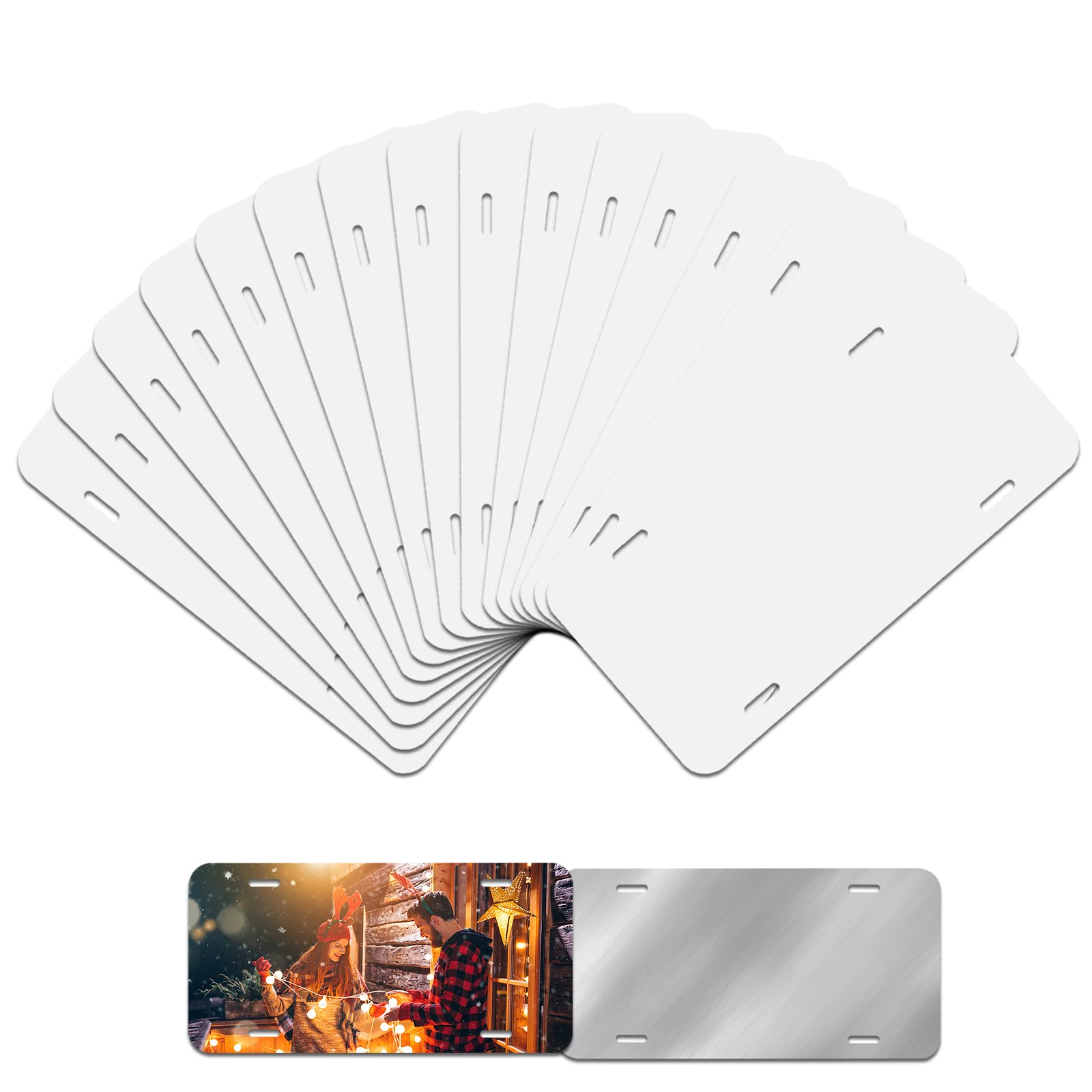 14 Pack Sublimation License Plate Blanks, Thickness 0.65mm Metal ...