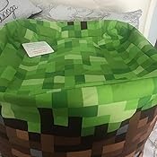 Minecraft Build Cube Shaped Cushion Pillow Bean Bag, Cotton, Green, 40 ...
