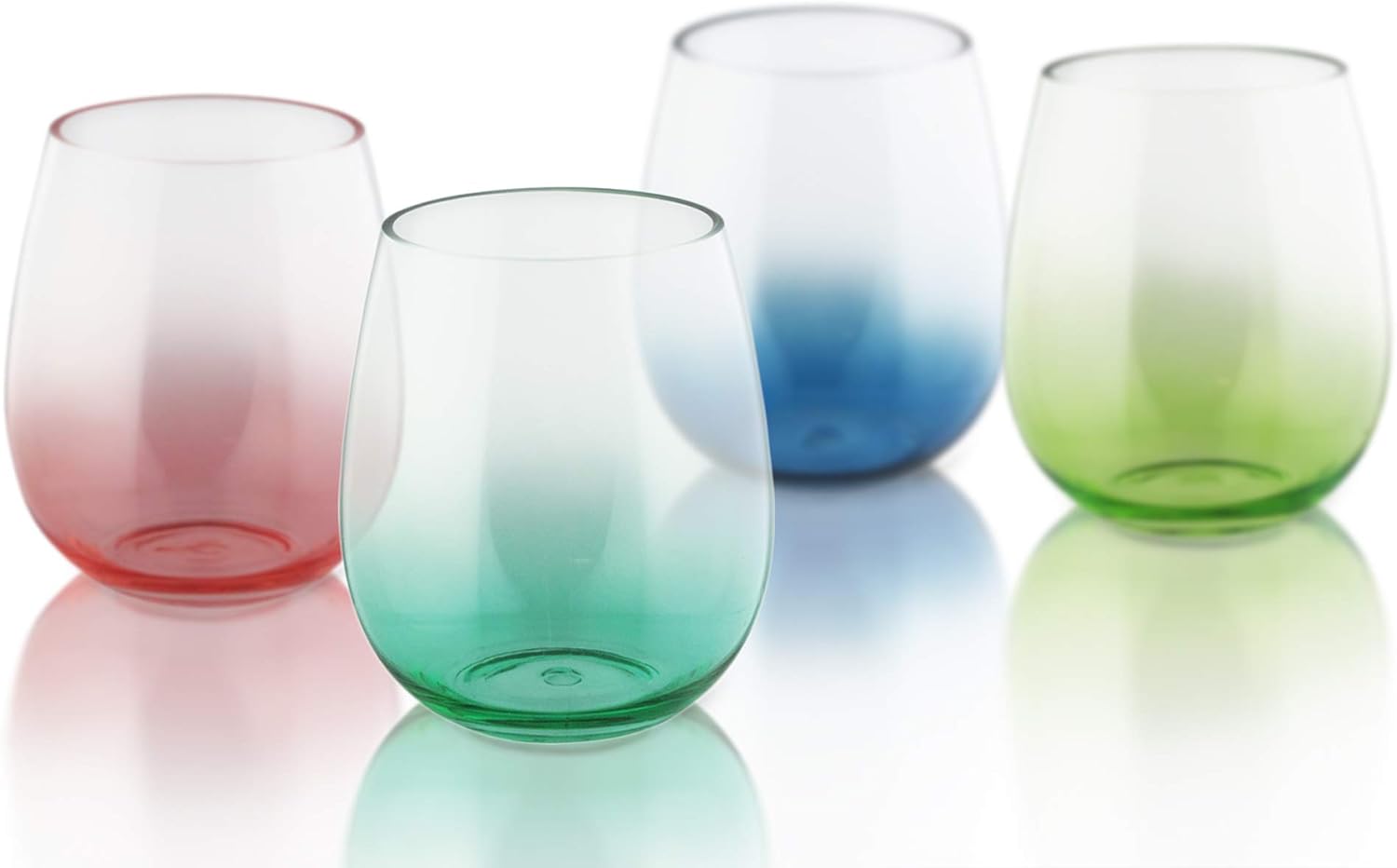 Amazon.com: Trina Turk Ombre Colors 4 Piece Melamine Glasses ...