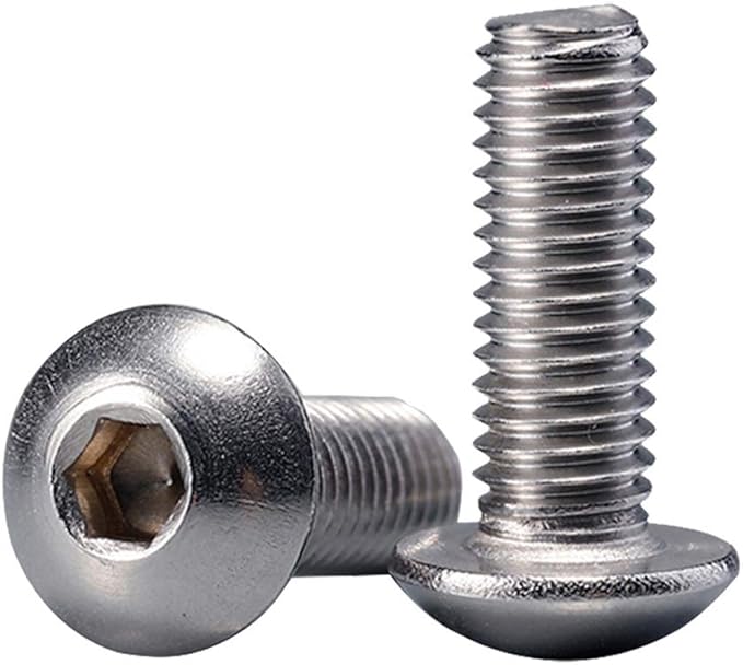 Amazon.com: 1/4-20 x 1" Button Head Socket Cap Bolts Screws 18-8 Stainless Steel, Allen Hex ...