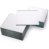 50 Pack Square Mirror Tiles, 3 Inches Small Glass Mirrors for Crafts ...