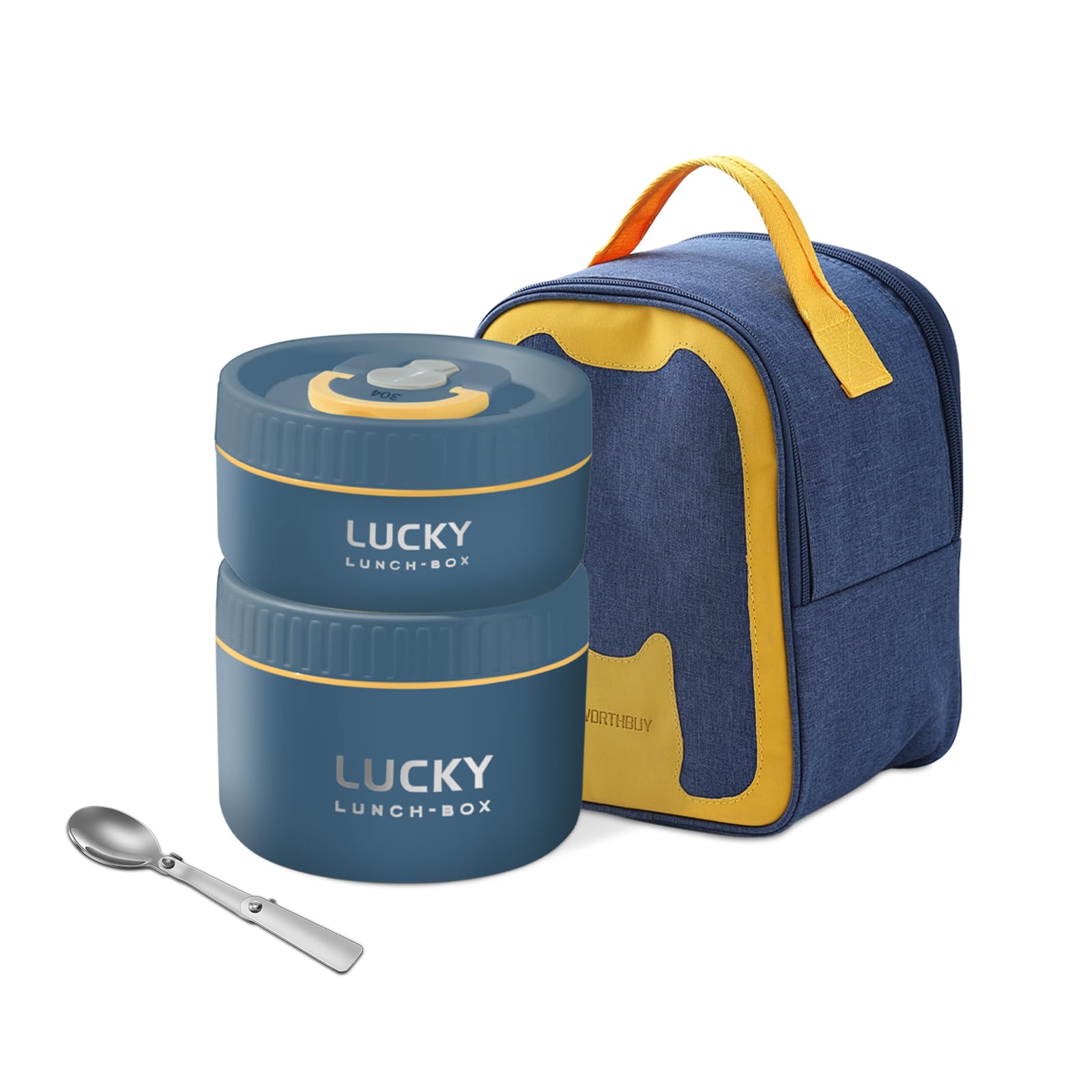 VANDHOME Thermal Bento Lunch Box Set, Portable Insulated Lunch ...