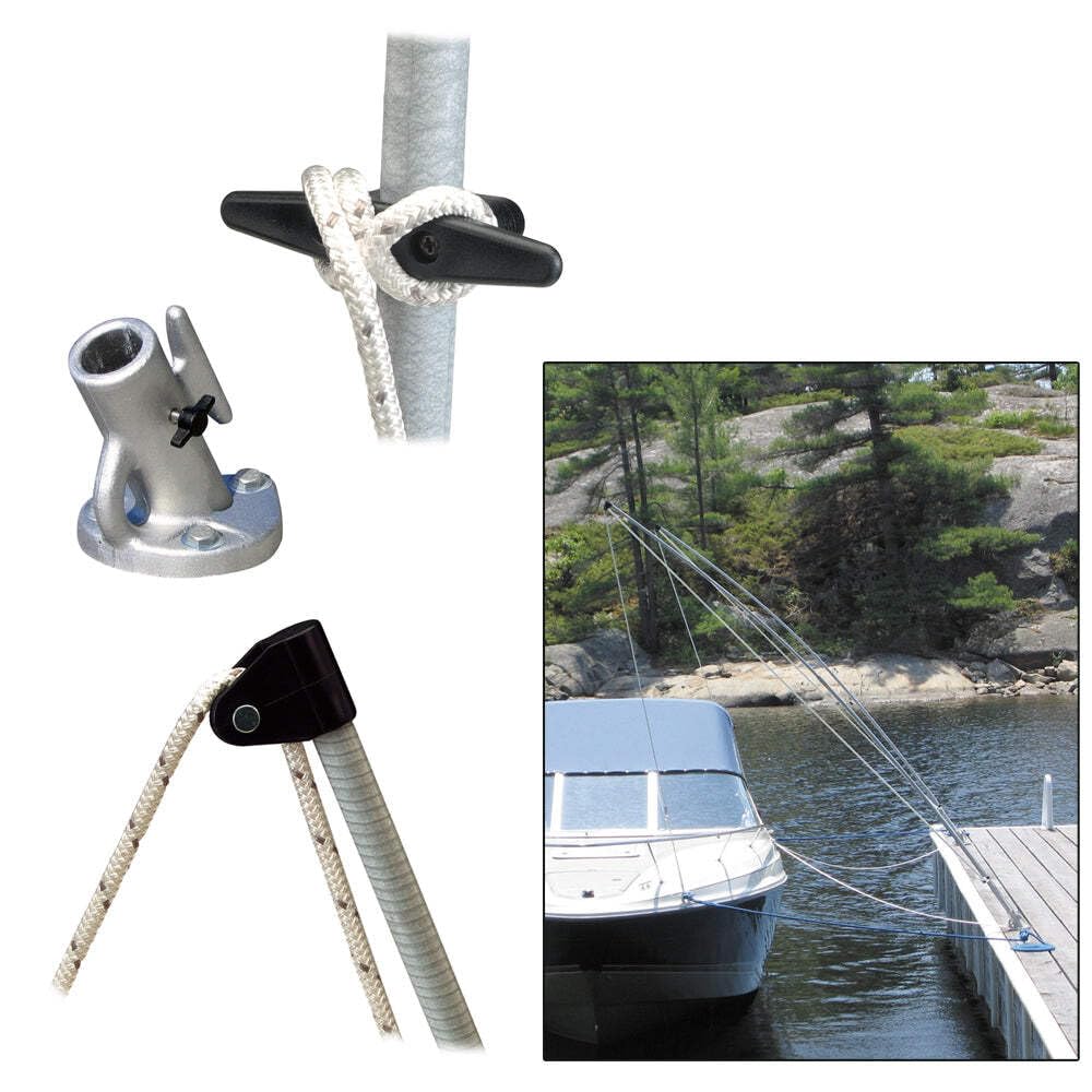 Dock Edge + Mooring Whip 12-Feet with Lines and Hardware, 5000-Pound ...