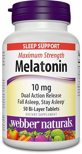 Webber Naturals Melatonin Maximum Strength Dual Action Tablets, 50 ...