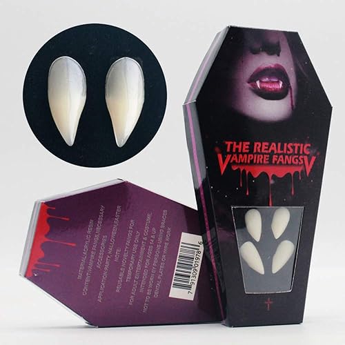 ZTHT Vampire Fangs, Vampire Teeth with Blood & Adhesive Devil Dracula ...