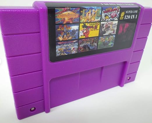 120 in 1 Game Cartridge Multi Cart 16 Bit SNES Game Multicart Card RPG ...