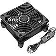 Amazon.com: Qirssyn USB Computer Fan Quiet, 5V Powered Fan with Speed Controller for Router ...