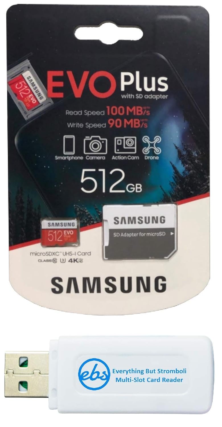 Samsung 512GB Micro SDXC EVO+ Plus Memory Card for Samsung Phone Works ...