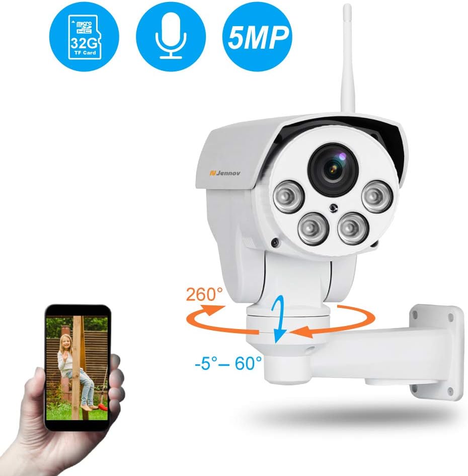 5MP PTZ Camera Outdoor,Jennov HD 5MP Wireless Wifi PTZ: Amazon.co.uk ...
