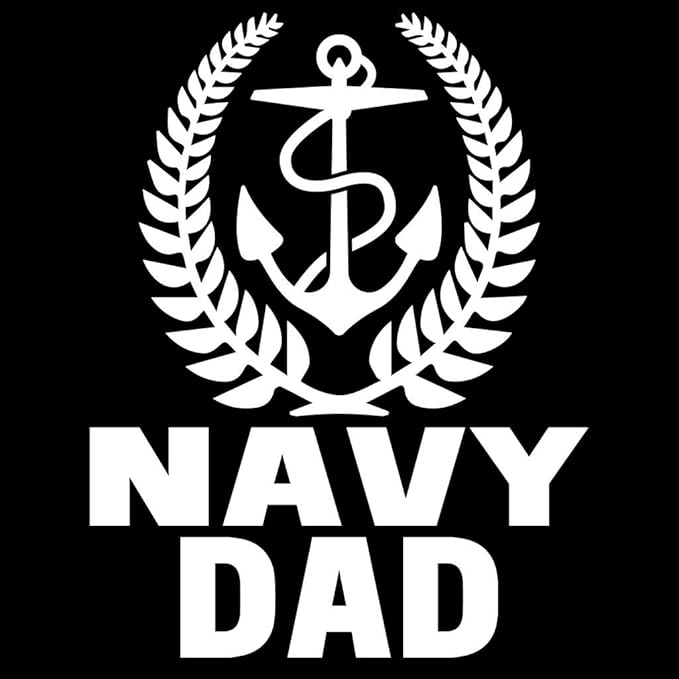 Amazon.com: Navy Dad Emblem Vinyl Decal Sticker | Cars Trucks Vans ...