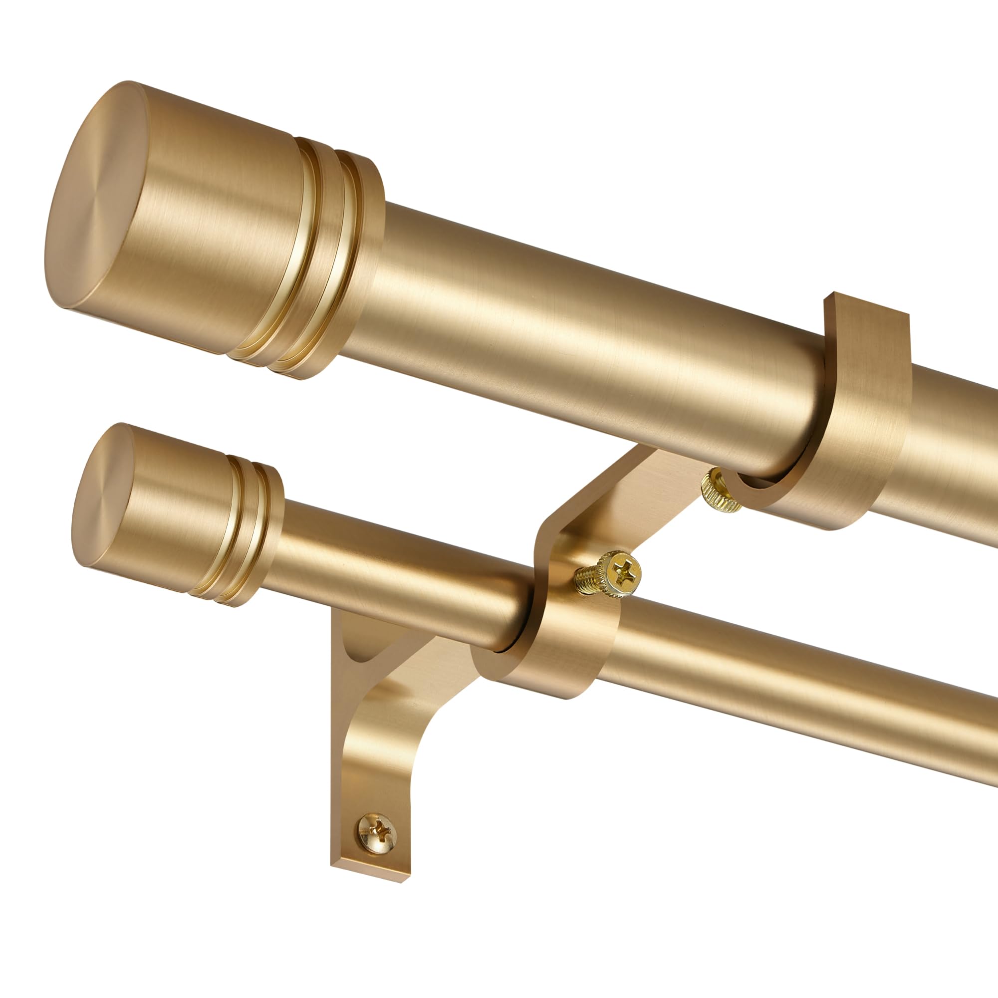 Double Curtain Rods 36-72 Inches for Windows, 1 Inch Diameter ...