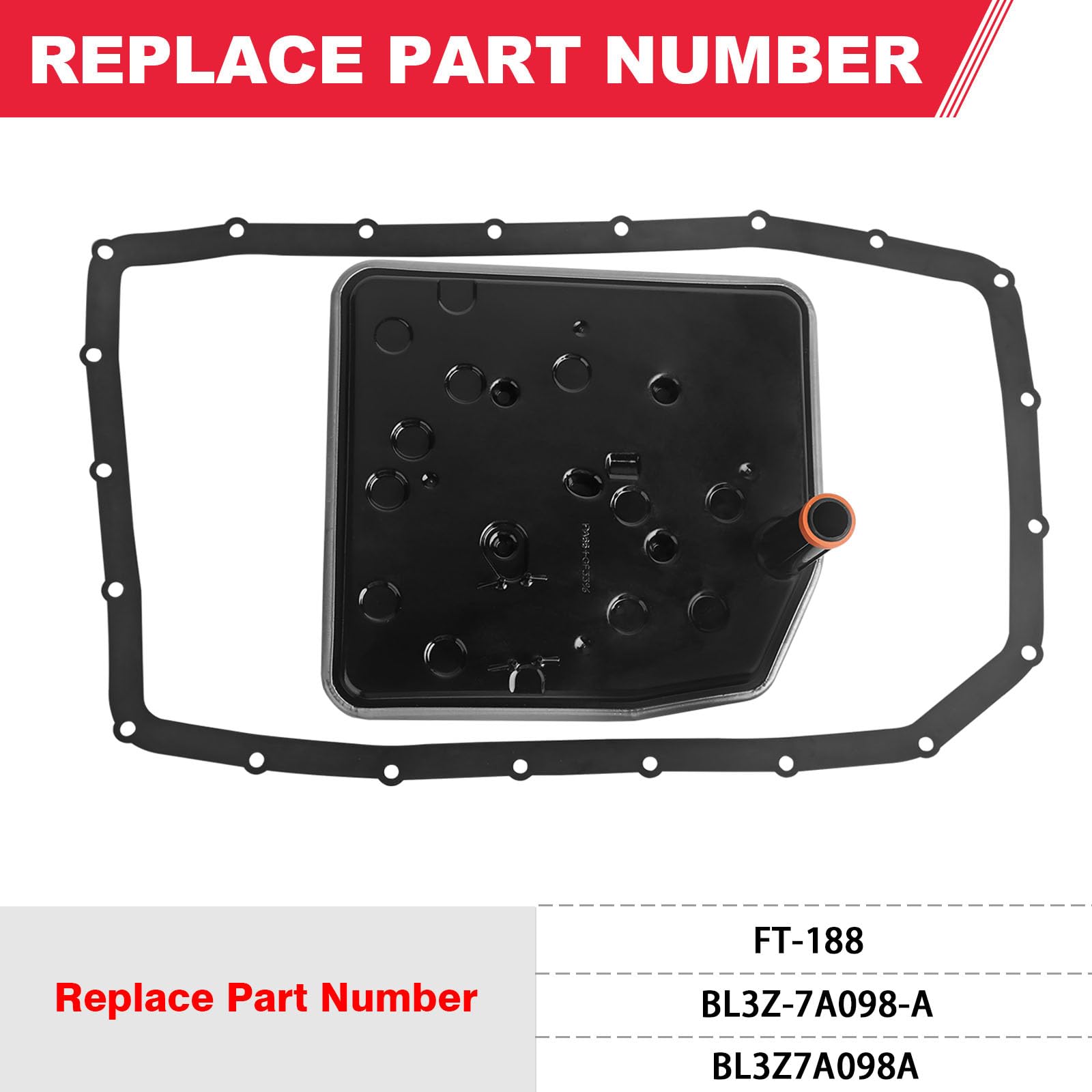 Fitede 6R80 Transmission Filter With Gasket Kit Fits For Ford ...