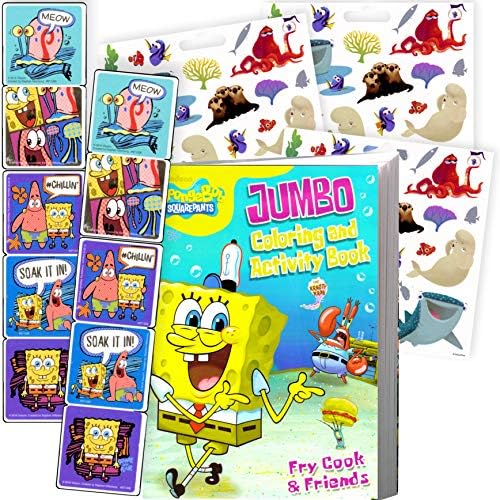 Coloring Book with Stickers - Spongebob | Pricepulse