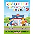 Post Office Coloring Book For Kids Ages 4-8: Postman Coloring Page for ...