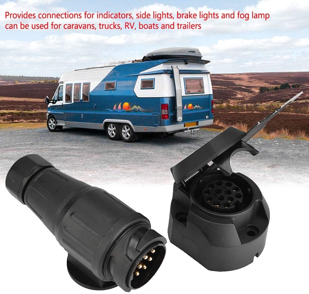 Trailer Adaptor 13-Pin Trailer Plug 12V ，Socket Connector Adapter ...